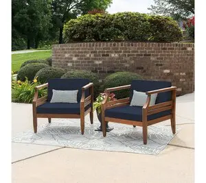 LINON Home Arlen Outdoor Club Chair Set Of 2 - One-color