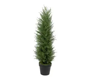 NORTHLIGHT 3' Artificial Pine Arborvitae Tree I Pot Unlit - One-color