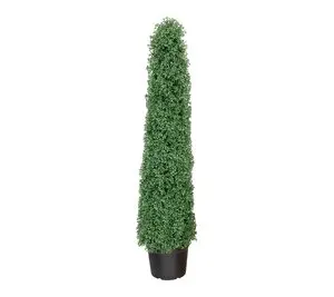 NORTHLIGHT Boxwood Cone Topiary Artificial Tree In Pot 4 - One-color