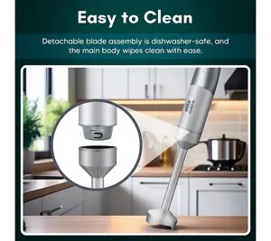 ELITE Cusine Cordless, Rechargeable Grey Hand B Lender