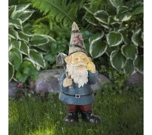 NORTHLIGHT Gnome Outdoor Garden Statue 15.25