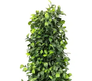 NORTHLIGHT Two-toned Artificial Boxwood Topiary Cone Tree