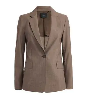 JOSEPH Virgin Wool Marty Blazer - Brown