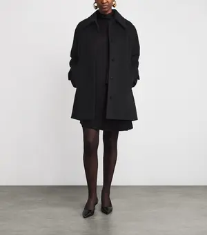 JOSEPH Wool-cashmere Loti Coat - Black