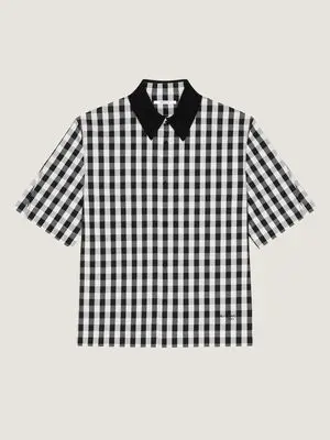 Givenchy Couture Seam Gingham Shirt In Cotton