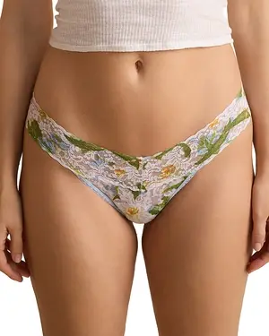 Hanky Panky Printed Signature Lace Low Rise Thong - Absolute