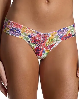 Hanky Panky Printed Signature Lace Low Rise Thong Adorned