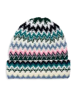 Missoni Knit Wool Beanie - Blue