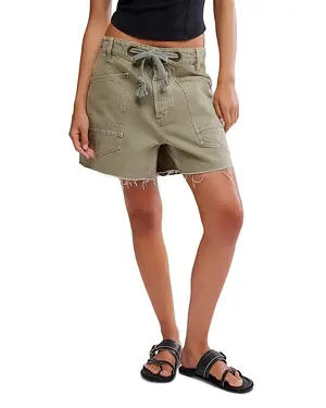 Free People Moxie Denim Shorts - Fern