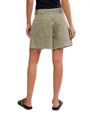Free People Moxie Denim Shorts - Fern