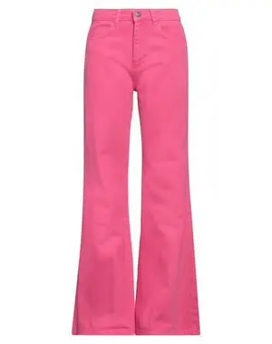 HINNOMINATE Flared Jeans With Logo Detail - Fuchsia
