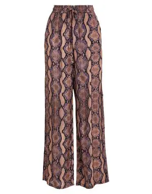 Pinko Wide-leg Viscose Pants - Brown