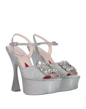 ROGER VIVIER Glittered Leather Sandals