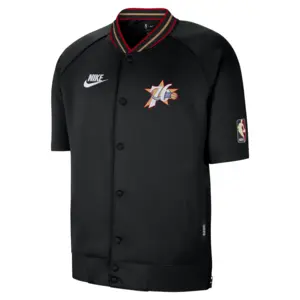Nike Philadelphia 76ers Hardwood Classics Dri-fit Nba Short-sleeve Jacket - Black