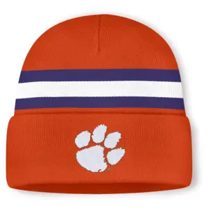 Nike Clemson Primetime Utility Campus Cuffed Beanie - Orange