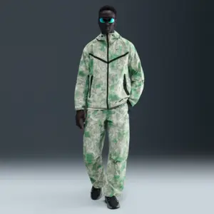 Nike Tech Dri-fit Woven Camo Loose-fit Pants - Grey