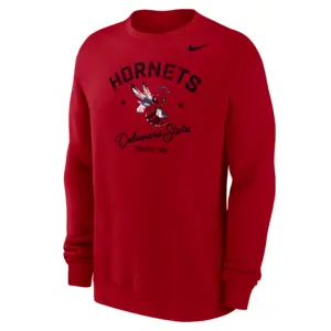 Nike Delaware State University Fleece Crew-neck Sweatshirt - Red