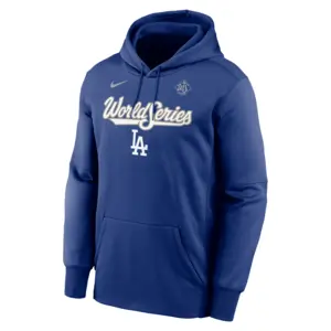 Nike Los Angeles Dodgers 2025 World Series Authentic Collection Therma Mlb Pullover Hoodie - Blue