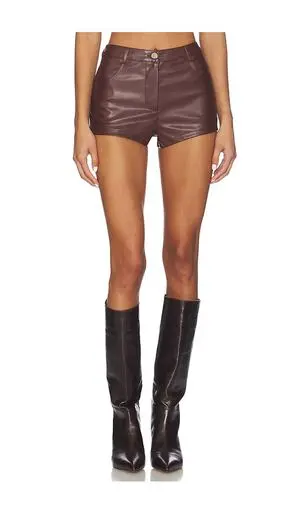 Superdown Faux Leather Short Set