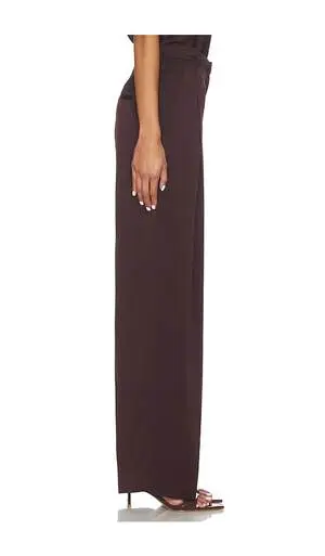 Vince Mid Rise Wide Leg Pleated Trouser - Fig