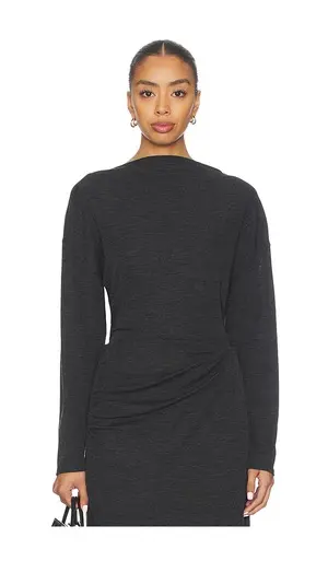 Vince Draped Slash Neck Top