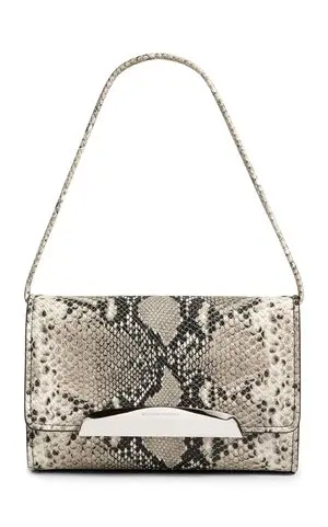 Brandon Maxwell Louise Pochette Bag In Embossed Leather - Python