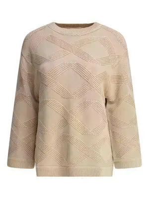 LOULOU Diamond-pattern Cotton Sweater