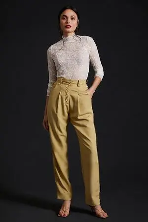 Anthropologie Lace Layering Turtleneck - Ivory