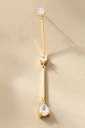 Anthropologie Delicate Drop Earrings - Clear