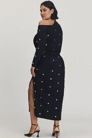 ELOQUII Long-sleeve Hardware Maxi Dress
