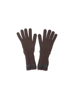 MAISON MARGIELA Wool Blend Gloves - Brown