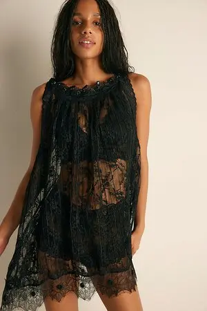Free People Intimately Good Taste Mini Slip - Black