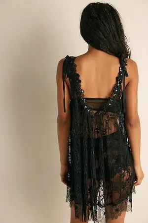 Free People Intimately Good Taste Mini Slip - Black