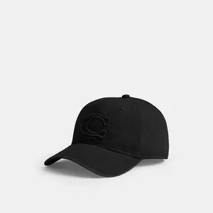 COACH Signature Patch Baseball Cap - Black