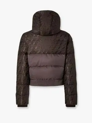 Fendi Down Jacket With Ff Jacquard Insert