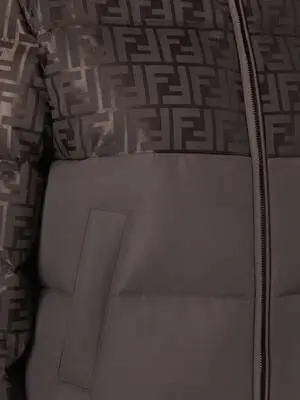 Fendi Down Jacket With Ff Jacquard Insert