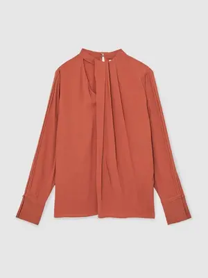 REISS Marta Draped Blouse