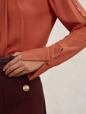 REISS Marta Draped Blouse