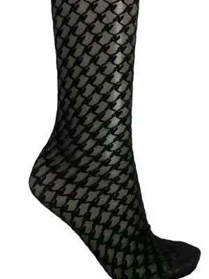 AVAVAV Geometric-patterned Tights - Black