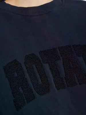 ROTATE BY BIRGER CHRISTENSEN Oversized Cotton Sweatshirt With Logo Detail