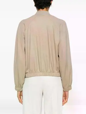 Fabiana Filippi Zip Bomber Jacket - Neutrals