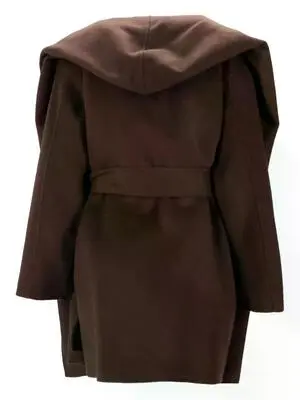 P.a.r.o.s.h Belted Wool Coat - Brown
