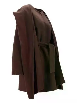 P.a.r.o.s.h Belted Wool Coat - Brown