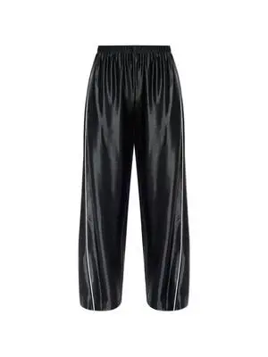 Alexander Wang Elasticated-waistband Trim-detail Trousers - Black