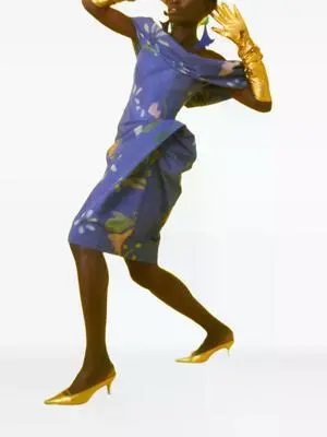 Rosie Assoulin Dawn Floral-print Draped Midi Dress