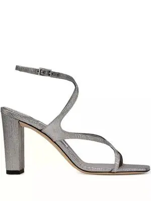 JIMMY CHOO 85mm Azie Sandals - Silver