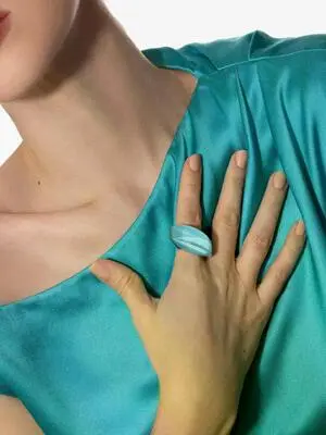 Vhernier 18k Rose Aladino Turquoise Ring