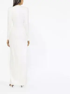 Alexandre Vauthier Plunge-neck Draped Gown