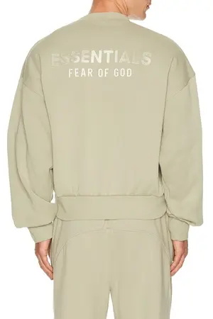 Fear Of God Classic Fit Fleece Crew Neck Sweater - Abbey Stone