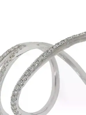 GRAZIELA 18k White Gold Mega Swirl Diamond Ring